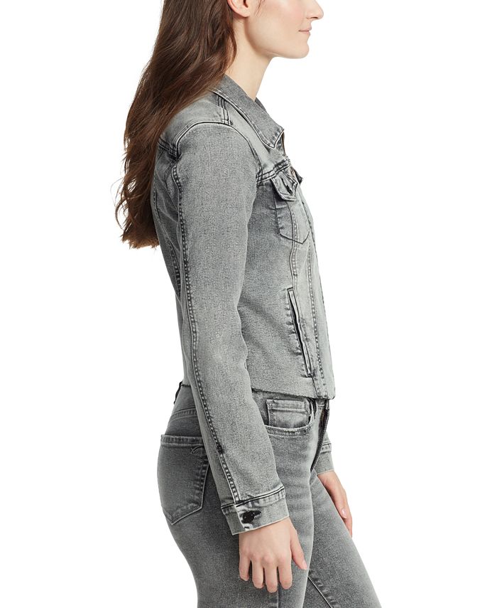 WILLIAM RAST Farrah Zip-Front Denim Jacket - Macy's