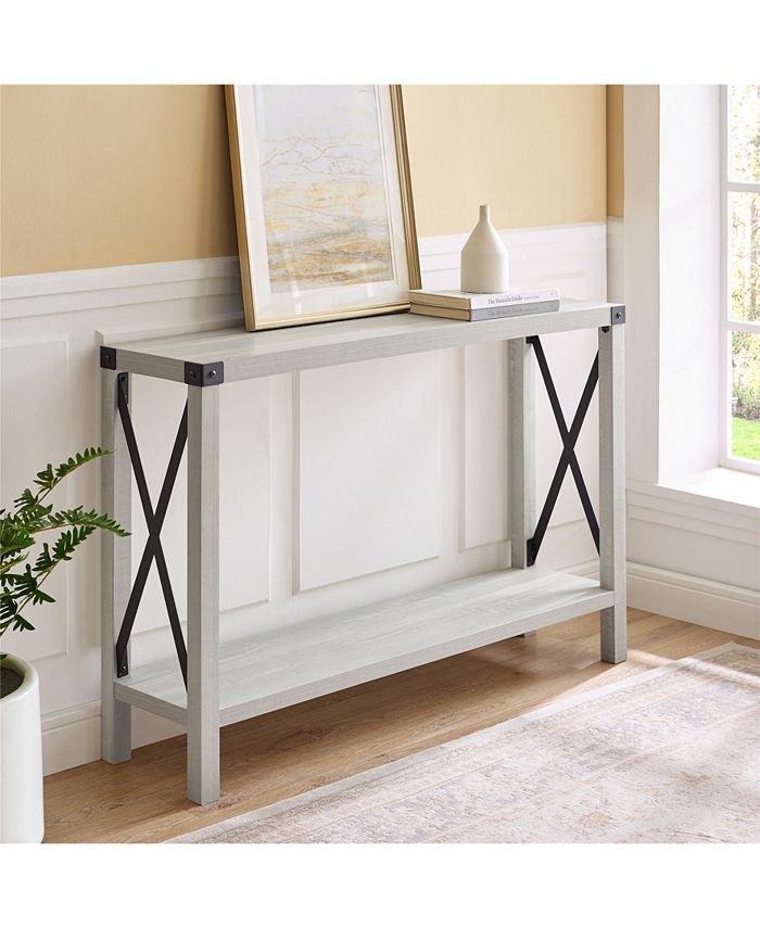 Walker Edison 46" Rustic Farmhouse Entryway Table - Macy's