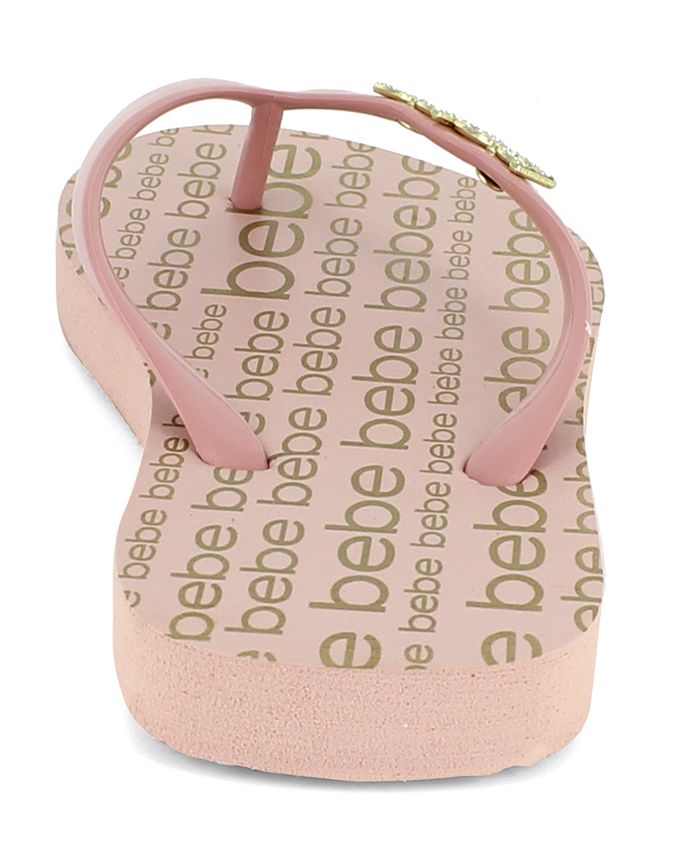 bebe Women's Samirah Logo Flip Flops - Macy's