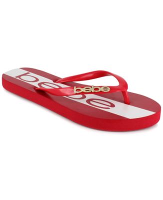 bebe Women s Tierla Logo Flip Flops Macy s
