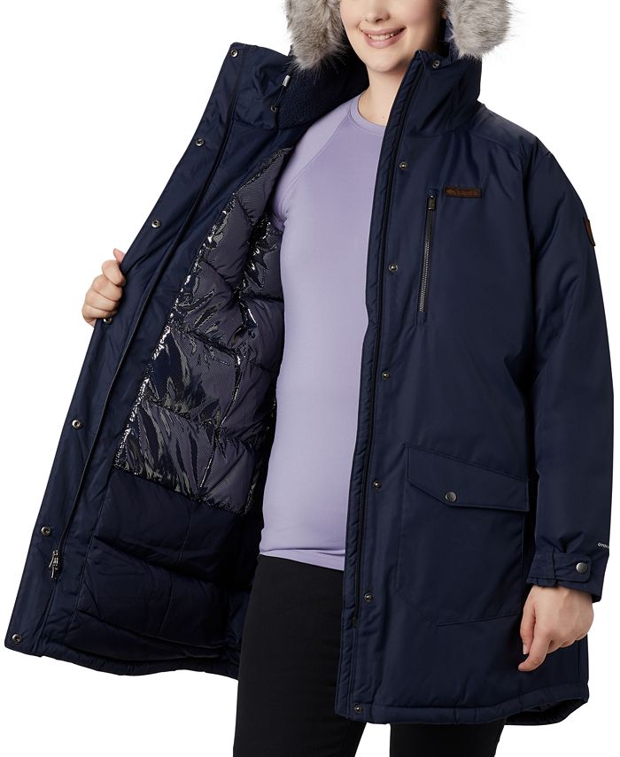Columbia Plus Size Suttle Mountain™ Hooded Faux-Fur-Trim Long Insulated ...