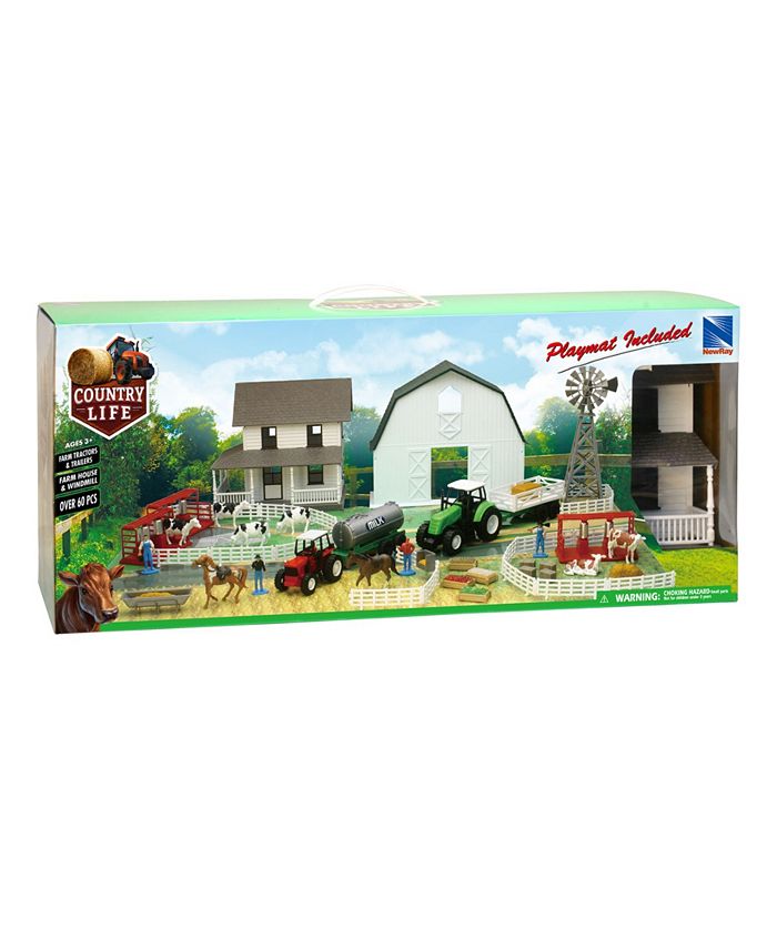 New Ray Country Life Farm Playset with Barn Farm House - Macy's