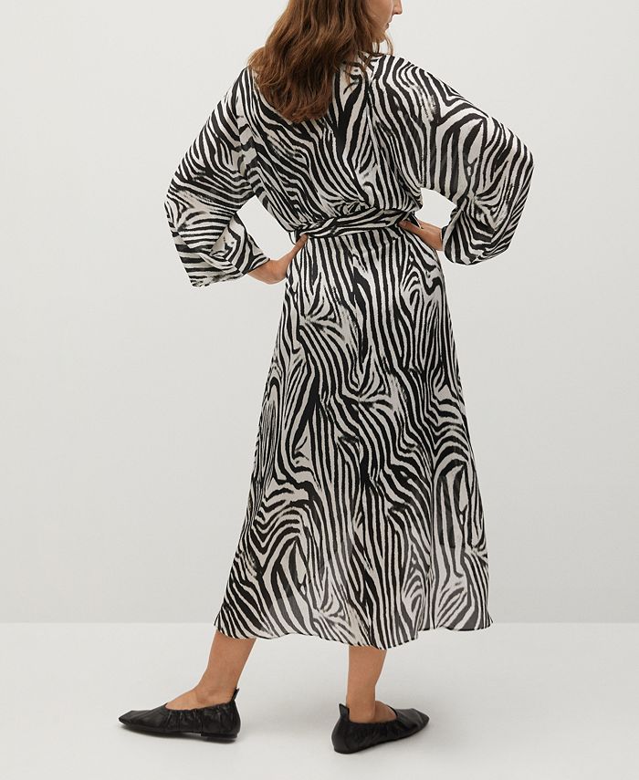 MANGO Zebra Printed Dress - Macy's
