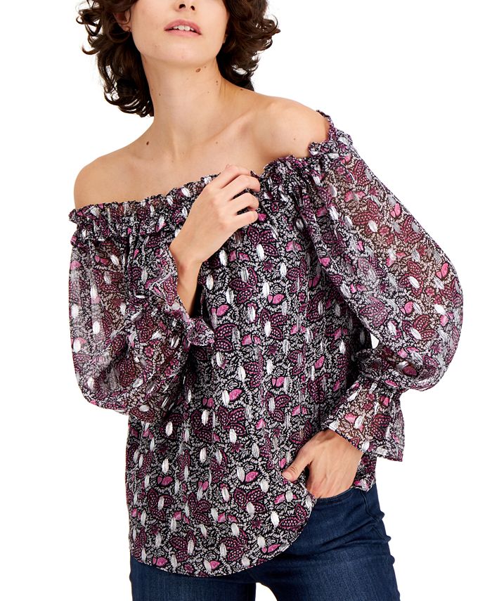 INC International Concepts INC Off-The-Shoulder Peasant Top, Created ...