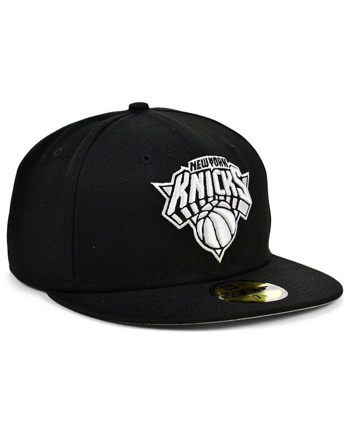 New Era New York Knicks Black White 59FIFTY Cap - Macy's