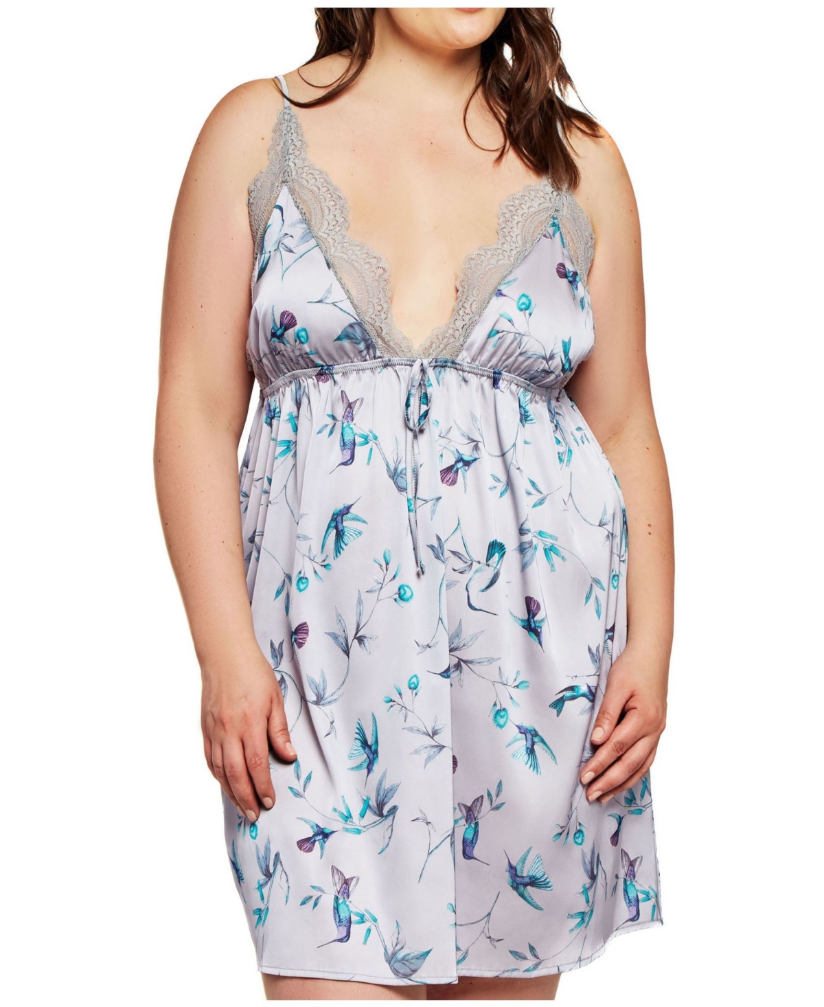 Click here for iCollection Womens Lace and Satin Hummingbird Prin... prices