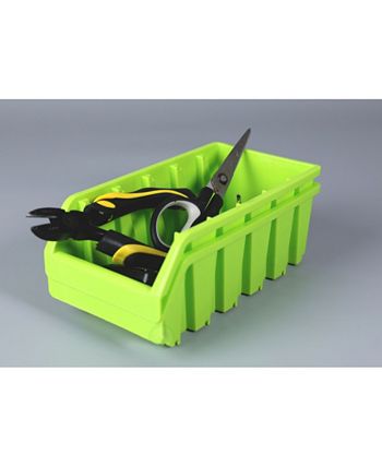 Basicwise Vintiquewise Plastic Storage Stacking Bins, Set of 2 ...