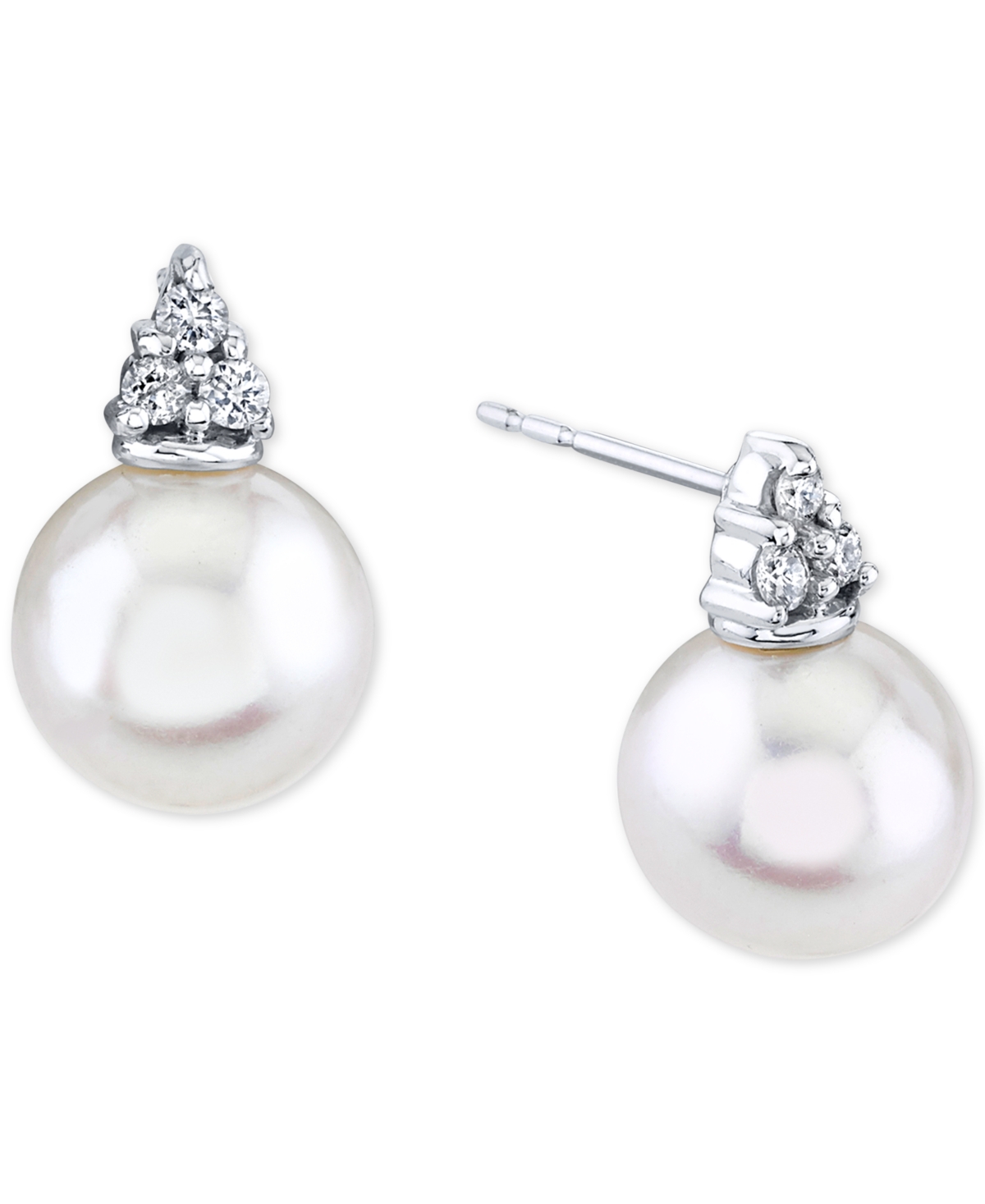 Click here for Cultured Freshwater Pearl (9mm) & Diamond (1/8 ct.... prices