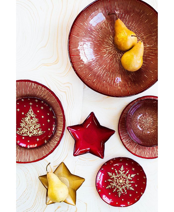 VIETRI Festa Glass Cocktail Plates - Set of 4 - Macy's