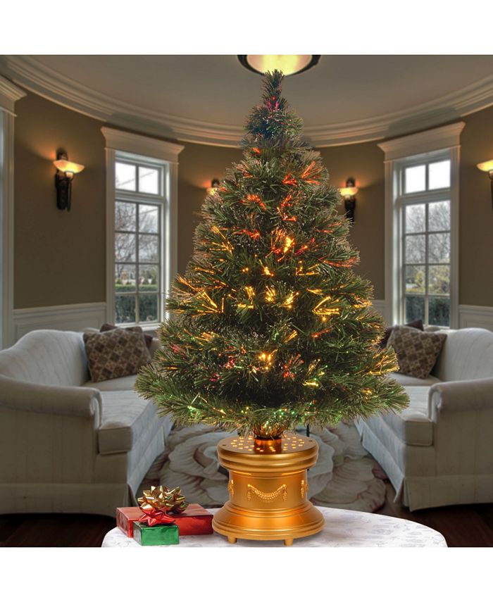 National Tree Company National Tree 36" Fiber Optic Fireworks Evergreen ...