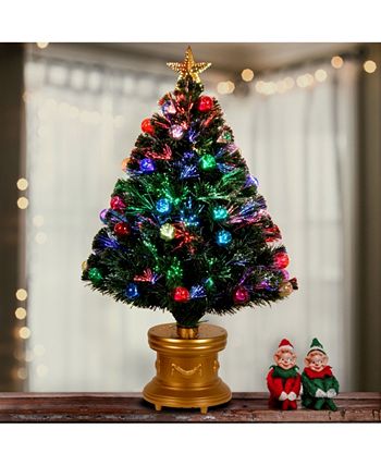 National Tree Company National Tree 36" Fiber Optic Fireworks Tree with ...
