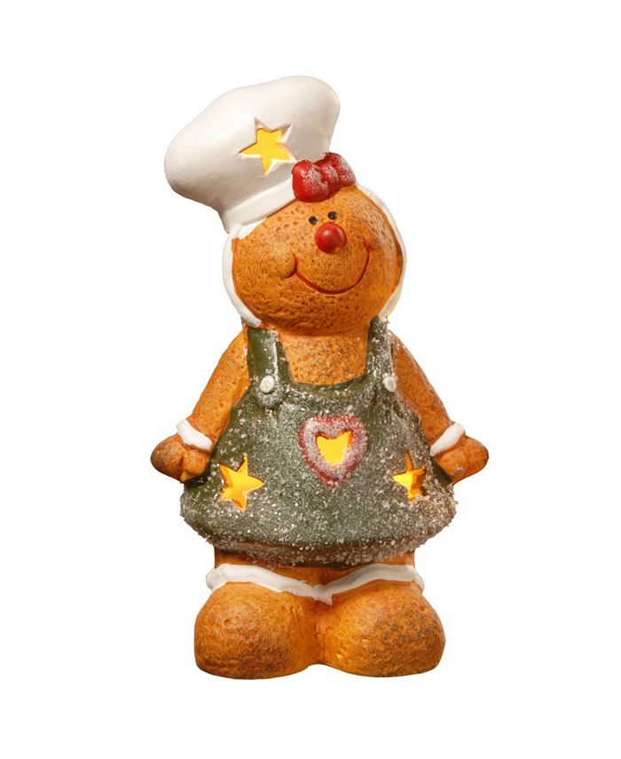 National Tree Company 7" Terra Cotta Gingerbread Set of Two - Macy's