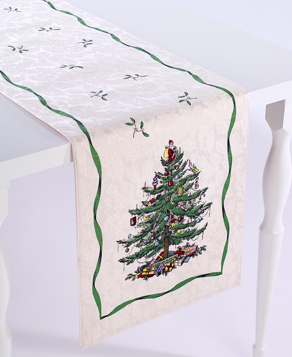 Click here for Spode Christmas Tree Ivory/Green 90 Runner - Ivory prices