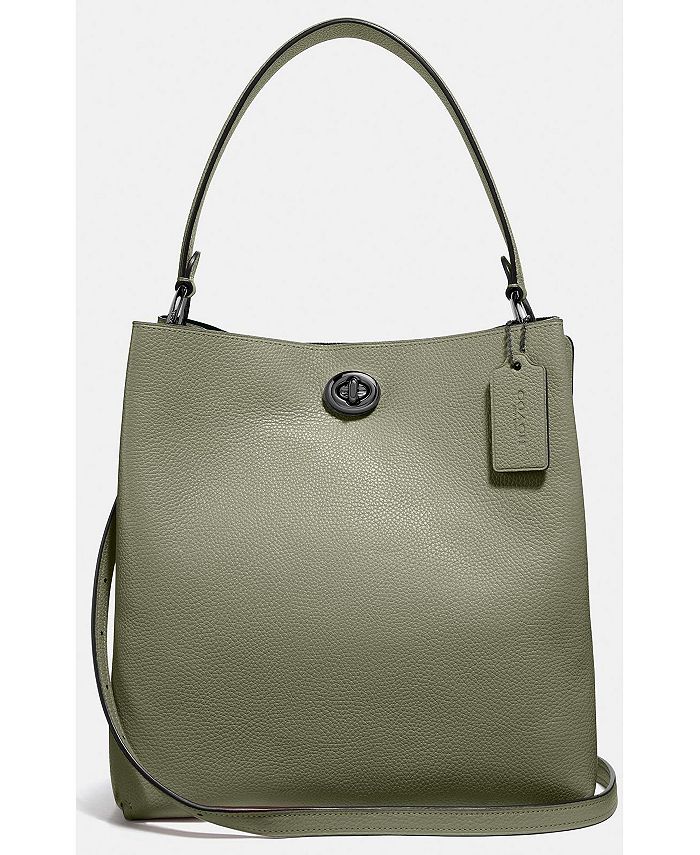 COACH Polished Pebble Leather Charlie Bucket Crossbody - Macy's