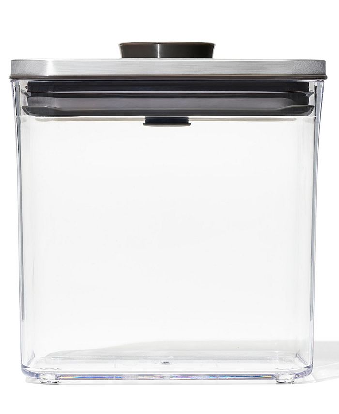 OXO Steel POP Rectangle Short 1.7-Qt. Food Storage Container - Macy's