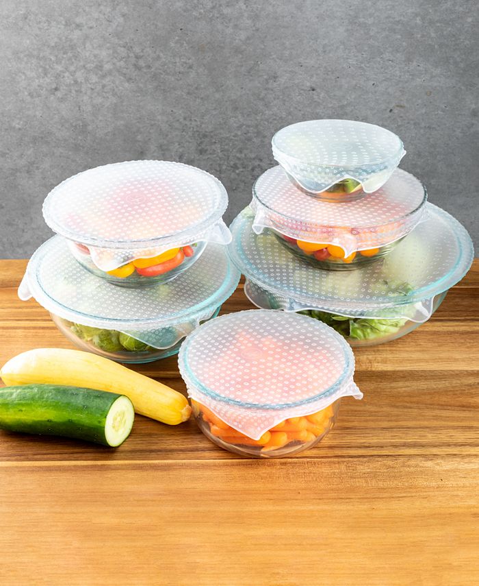 Core Home Reusable Clear Silicone Food Wraps, Set of 6 - Macy's