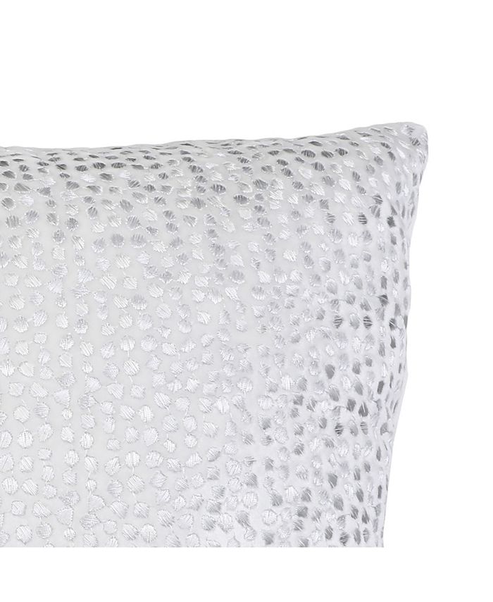 THRO Oyshee Metallic Embroidered Cut Velvet Pillow, 18" x 18" - Macy's