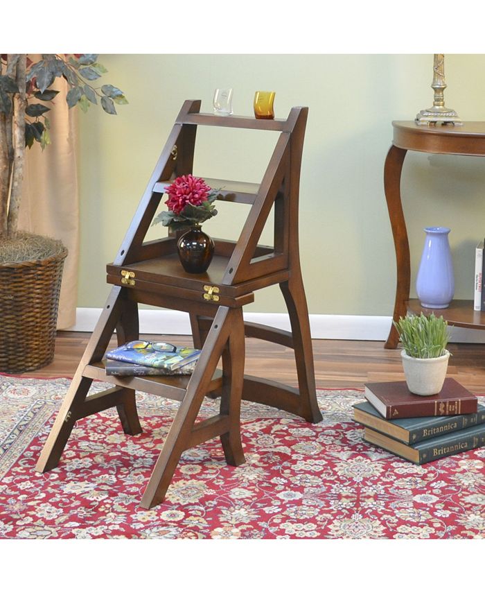 Carolina Classics Folding Library Ladder Chair - Macy's