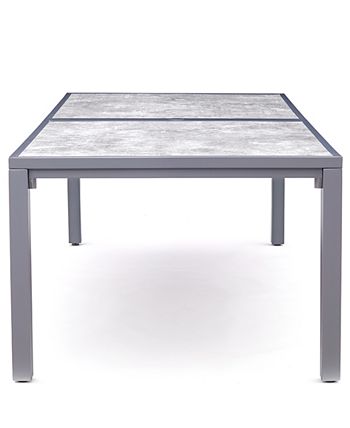 Furniture CLOSEOUT! Taft Aluminum 84" x 42" Rectangle Outdoor Dining ...