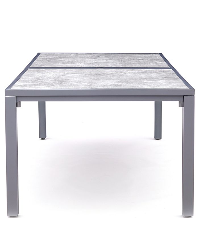 Furniture CLOSEOUT! Taft Aluminum 84" x 42" Rectangle Outdoor Dining ...