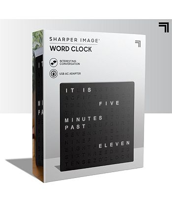 Sharper Image Table Top LED Word Clock - Macy's