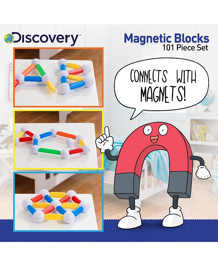 Discovery Kids Toy Magnetic Building Blocks 101pcs - STEM - Macy's