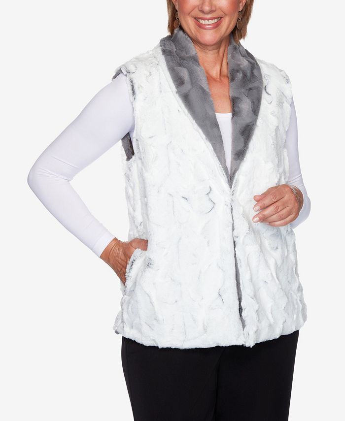 Alfred Dunner Women's Plus Size Knightsbridge Station Reversible Faux ...
