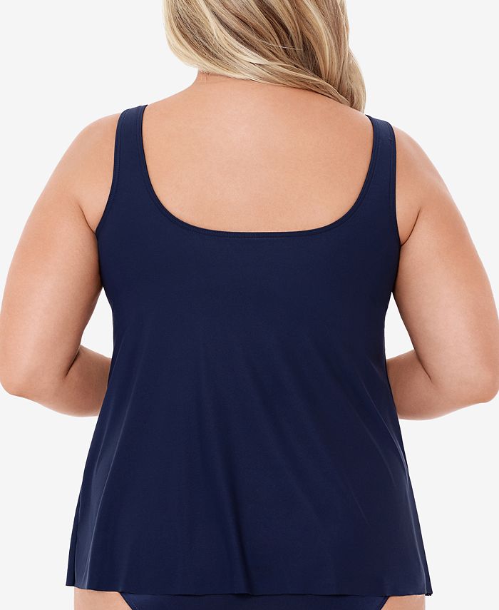 Miraclesuit Plus Size Illusionists Ursula Underwire Tankini Top - Macy's