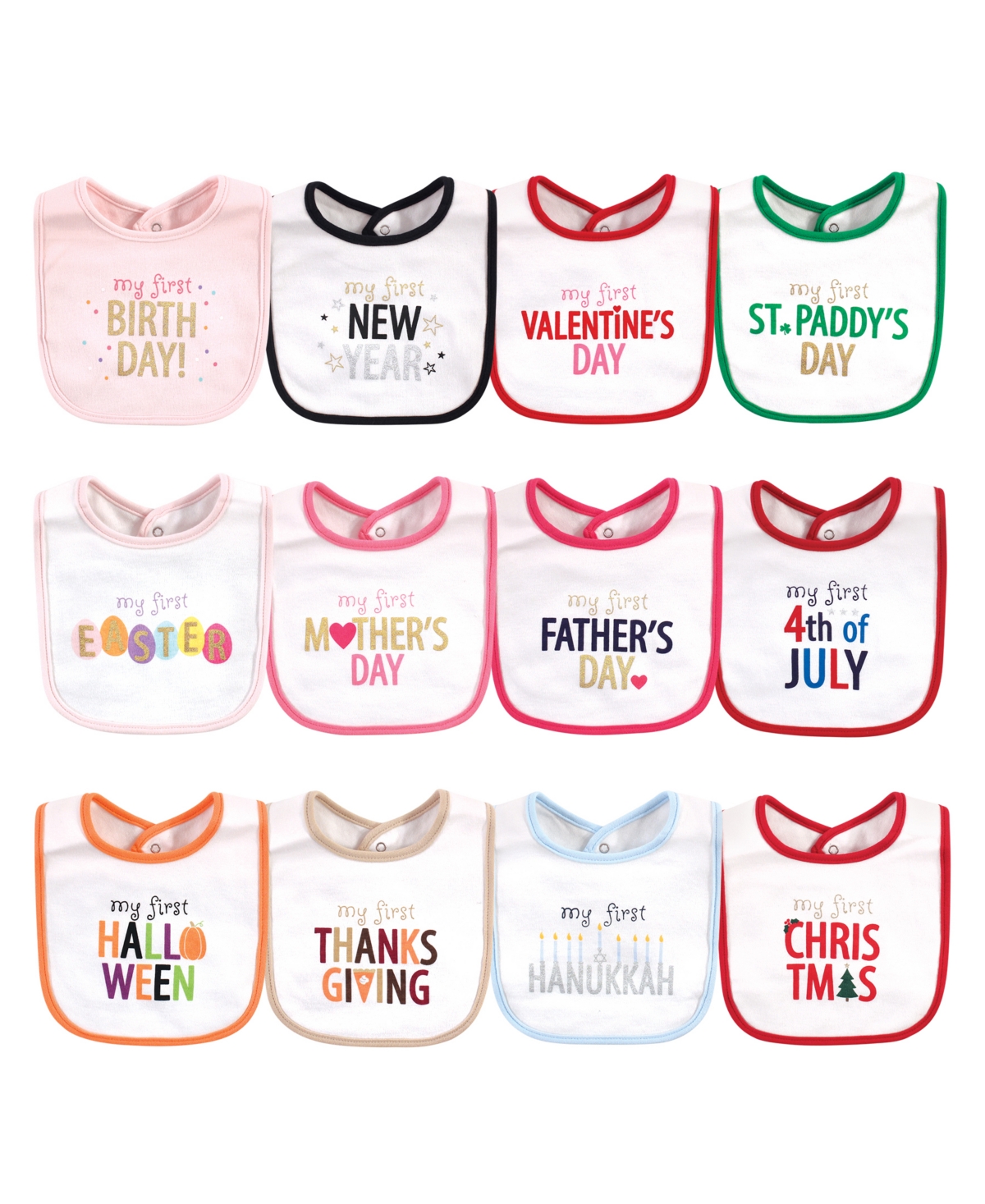 Click here for Hudson Baby Infant Girl Cotton Bibs 12pk  Holiday... prices