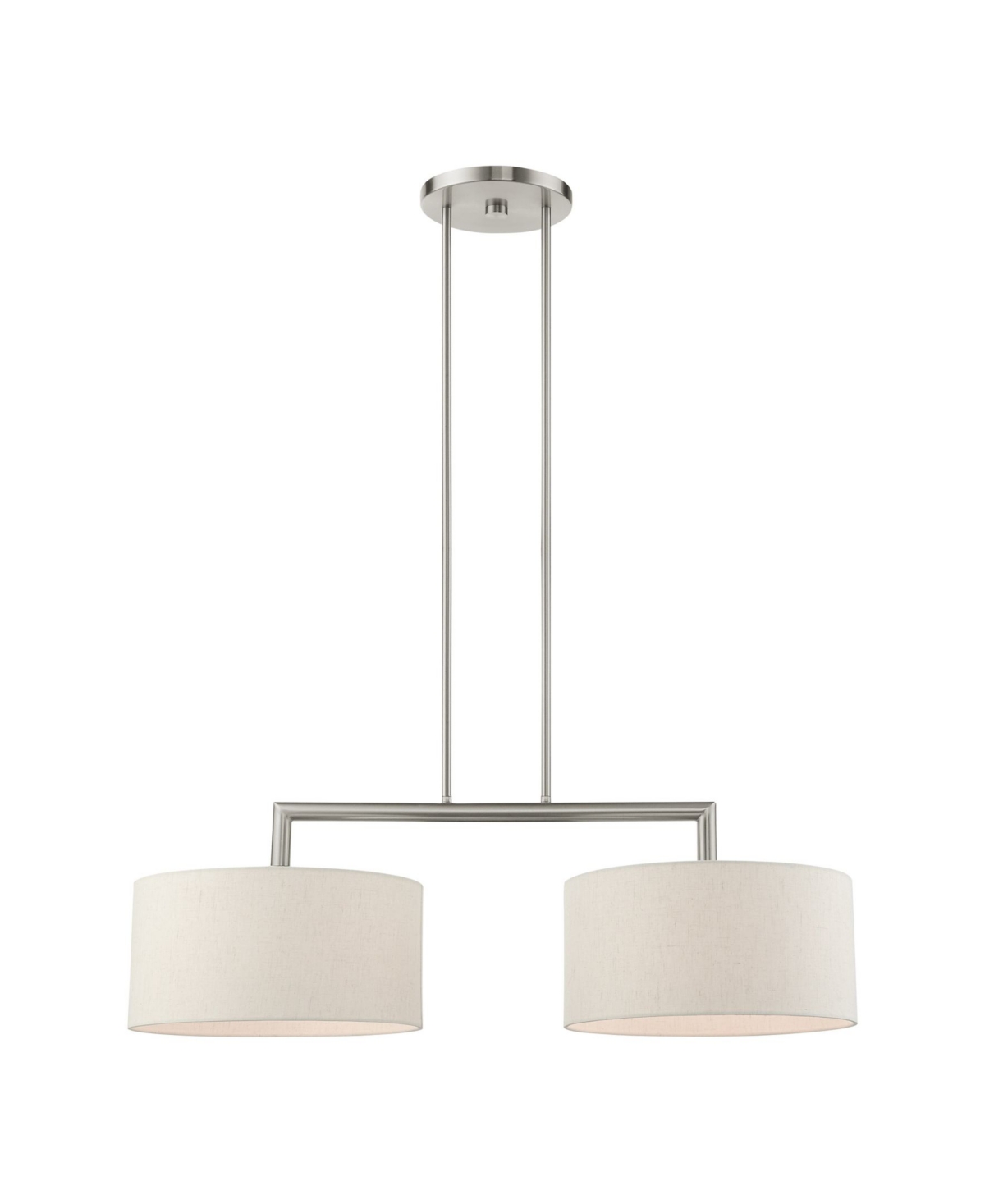 Click here for Meridian 2 Lights Linear Chandelier - Brushed Nick... prices