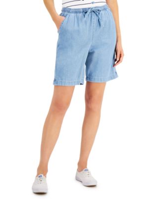 Karen Scott Lila Denim Shorts, Created for Macy's - Macy's