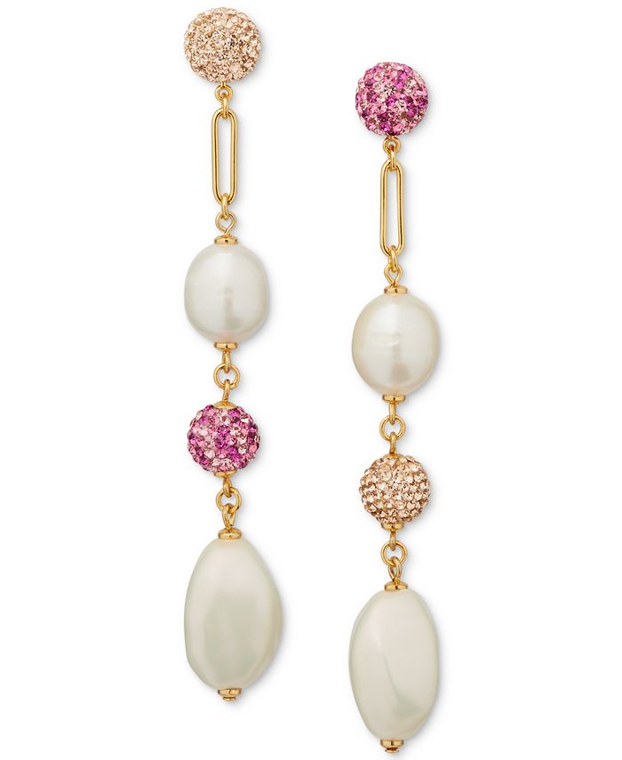 kate spade new york Gold-Tone Pavé Fireball, Imitation & Freshwater ...