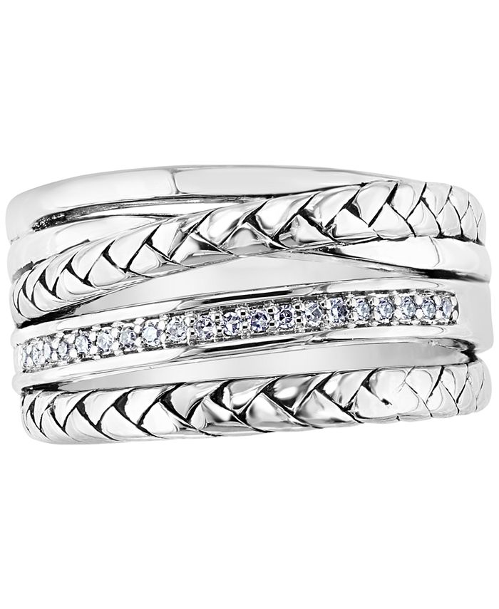EFFY Collection EFFY® Diamond Multi-Row Statement Ring (1/10 ct. t.w ...