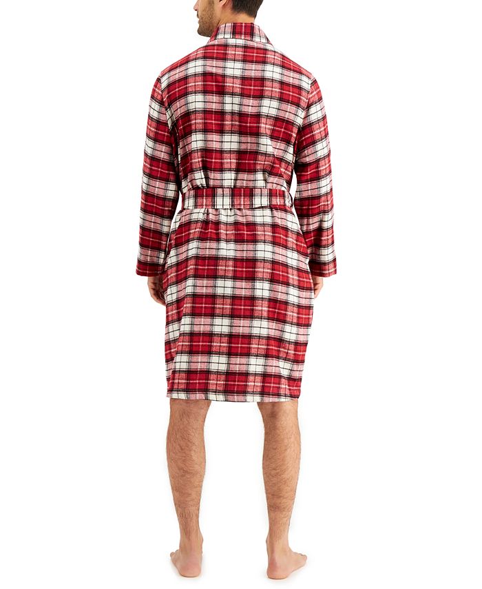 Club Room Men's Plaid Robe, Created for Macy's & Reviews - Pajamas ...