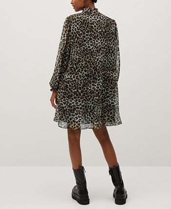 MANGO Women's Leopard Print Dress - Macy's