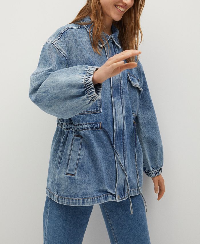 MANGO Women's Oversize Denim Jacket - Macy's