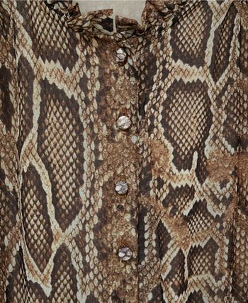 MANGO Women's Snake Print Gown - Macy's