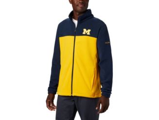 Columbia Michigan Wolverines Men's Flanker Jacket III Fleece Full Zip ...