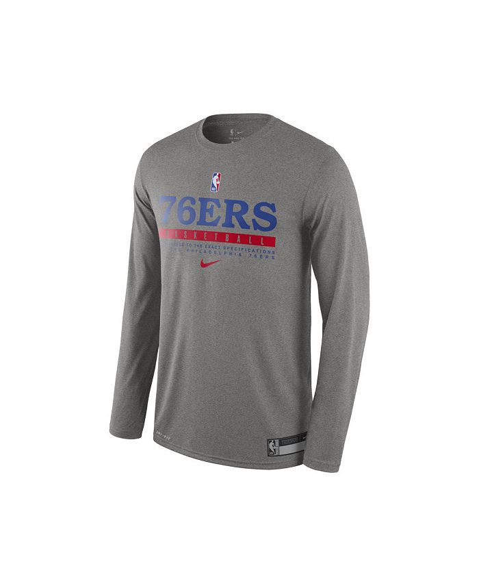Nike Philadelphia 76ers Men's Practice Long Sleeve T-Shirt - Macy's