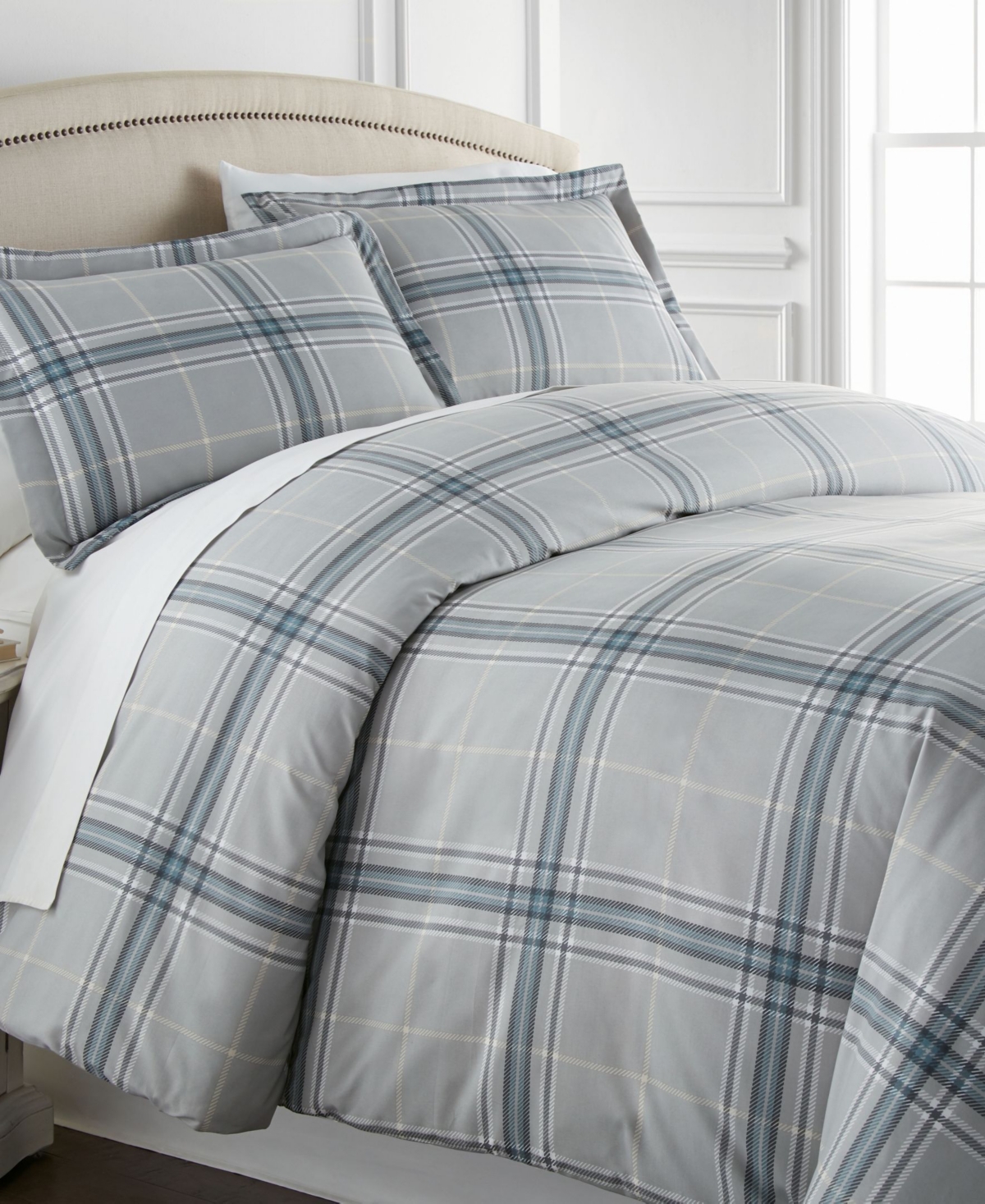 Click here for Southshore Fine Linens Ultra-Soft Plaid 3-Pc. Comf... prices