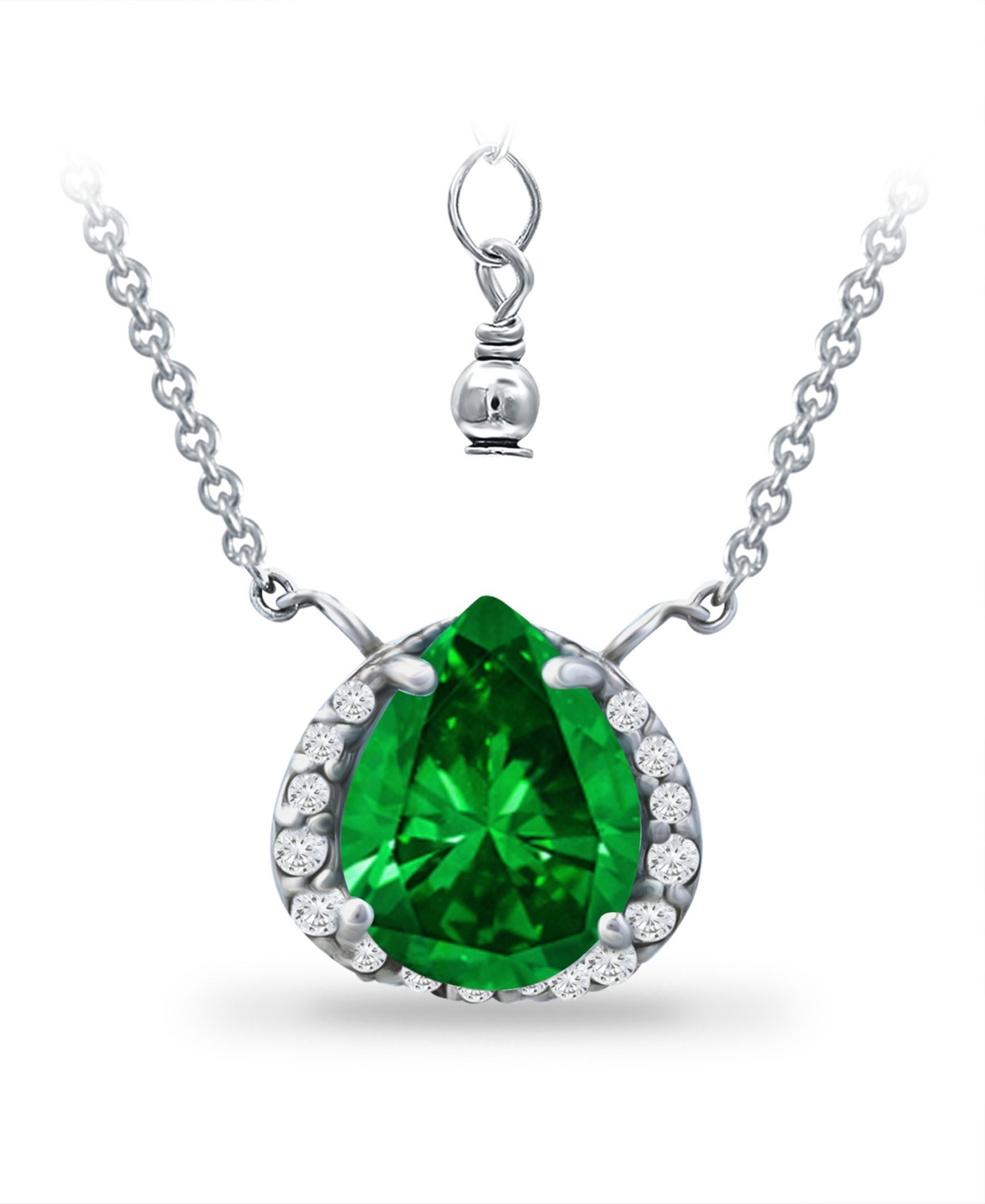 Click here for Giani Bernini Created Green Quartz and Cubic Zirco... prices
