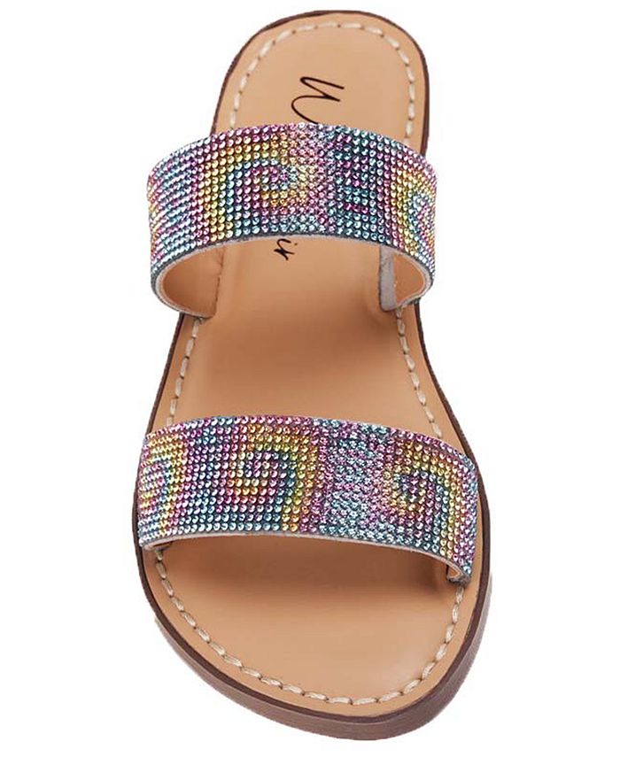 Wild Pair Ginnie Double-Band Slide Flat Sandals, Created for Macy's ...