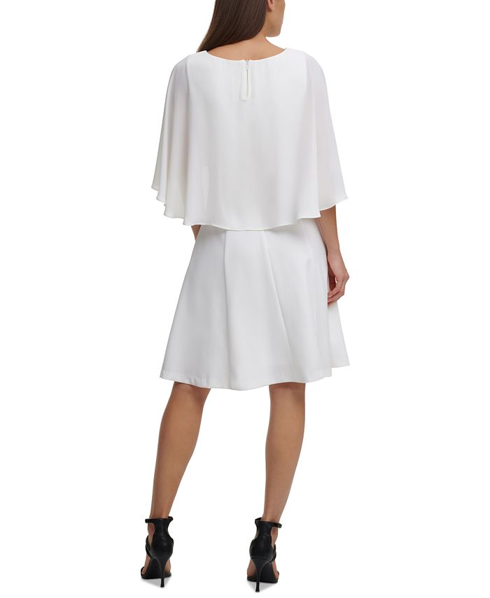 DKNY Cape-Overlay Dress - Macy's