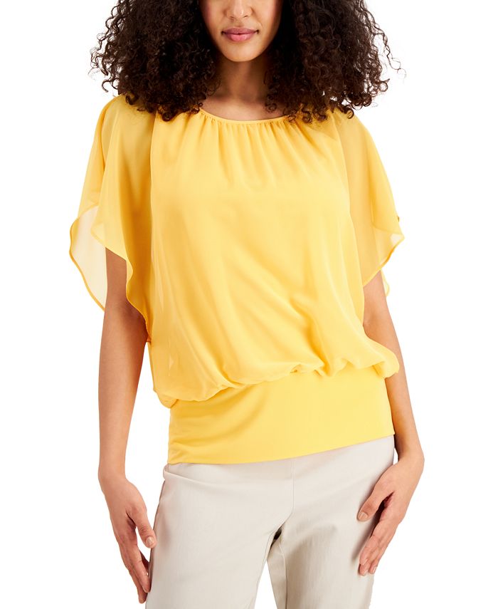 JM Collection Solid Banded-Hem Top, Created for Macy's - Macy's