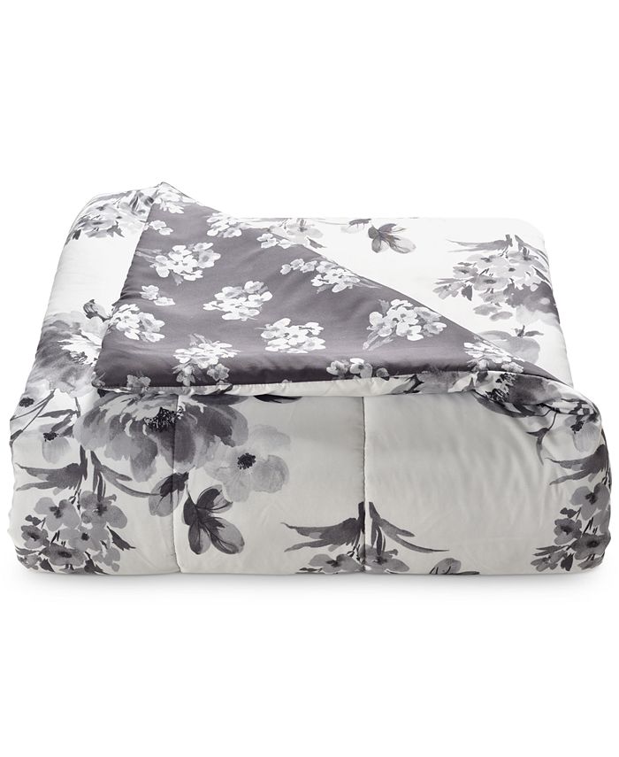 Sunham CLOSEOUT! Hanna 12-Pc. Reversible Floral King Comforter Set ...