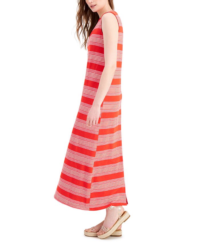 Style & Co Striped Sleeveless Maxi Dress, Created for Macy's & Reviews ...