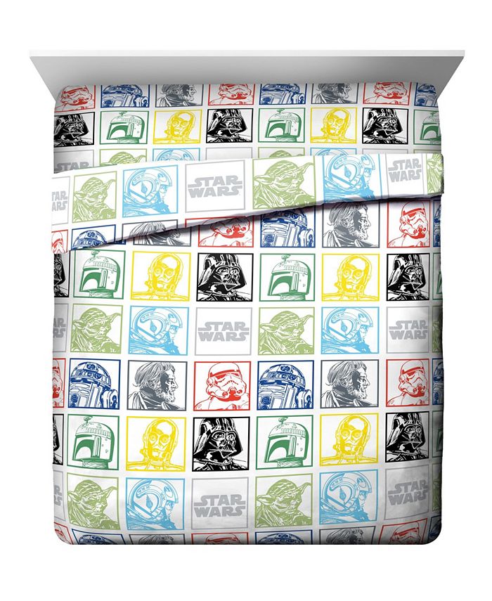 Star Wars Classic Grid Queen Bed Set, 5 Pieces & Reviews - Comforter ...