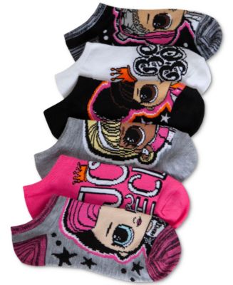 LOL Surprise! Little & Big Girls 6-Pk. No-Show Socks - Macy's