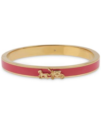 COACH Horse Carriage Colored Inlay Bangle Bracelet - Macy's
