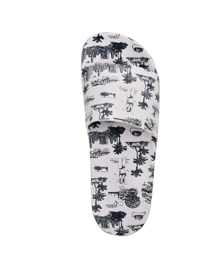 GUESS Women's Savan Pool Slide Flat Sandals & Reviews - Sandals - Shoes ...